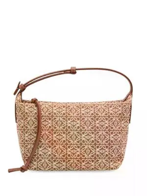 Loewe 2022 Small Anagram Canvas Cubi Bag Shoulder Bag - Brown