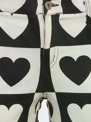 Moschino Heart Print Flared Jeans