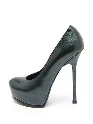 Saint Laurent Tribtoo Platform Pumps - Blue