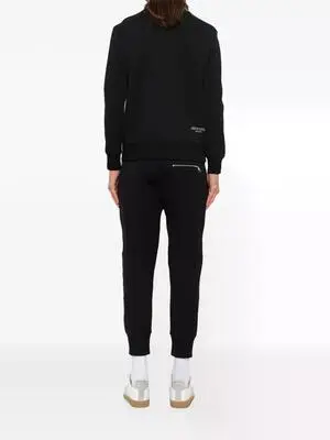Neil Barrett Graphic-print Zip-detail Crew Neck Sweater