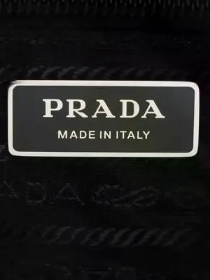 Prada Saffiano Trimmed Tessuto Camera Bag - Black