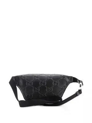 Gucci Gg Embossed Perforated Leather Small Belt Bag