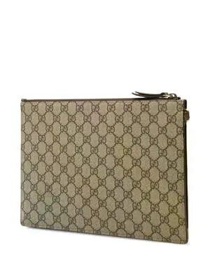 Gucci Gg Supreme Neo Vintage Clutch Bag - Neutrals