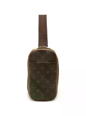 LOUIS VUITTON 2001 Monogram Pochette Gange Crossbody Bag - Brown