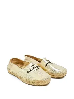 FERRAGAMO Susana Logo-embroidered Flat Espadrilles