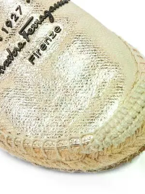 FERRAGAMO Susana Logo-embroidered Flat Espadrilles