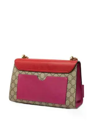 Gucci Medium Gg Supreme Padlock Shoulder Bag - Red