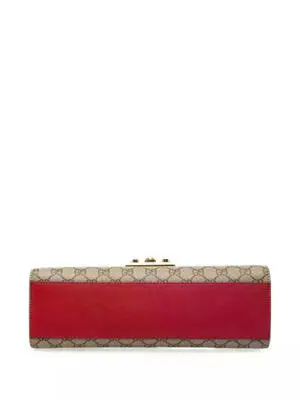 Gucci Medium Gg Supreme Padlock Shoulder Bag - Red