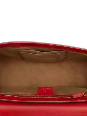 Gucci Medium Gg Supreme Padlock Shoulder Bag - Red