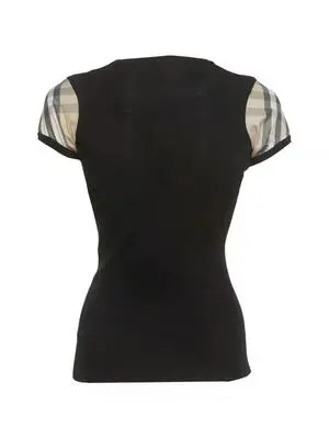 Burberry Check-panel T-shirt