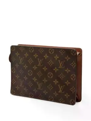 LOUIS VUITTON Monogram Pochette Homme Clutch Bag - Brown