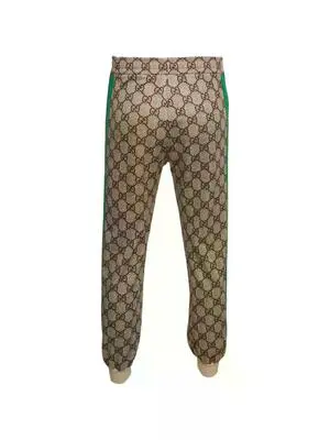 Gucci Monogram-print Web Stripe Track Pants