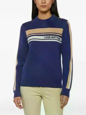 LOUIS VUITTON Cashmere Intarsia Knit Sweater