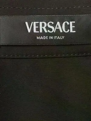 Versace Barocco-print Short-sleeve Shirt - Black