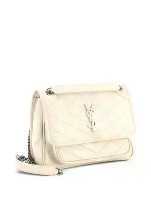 Saint Laurent Saint Laurent Niki Chain Flap Bag Matelasse Chevron Leather Baby Shoulder Bag Neutrals