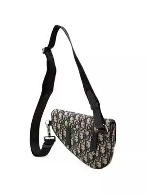 Dior Mini Oblique Canvas Saddle Belt Bag Satchel