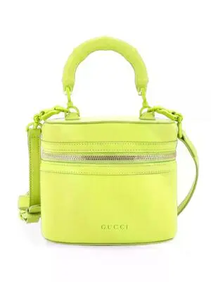 Gucci Bamboo Top Handle Vanity Leather Mini Shoulder Bag
