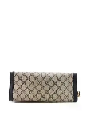 Gucci Padlock Chain Tote Gg Coated Canvas Small Shoulder Bag - Black