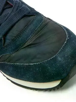 Prada Paneled Lace-up Low-top Sneakers - Blue