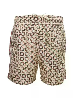 Gucci Geometric G Print Swim Shorts - Neutrals