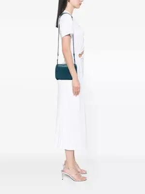 BOTTEGA VENETA Bottega Veneta Mini Nappa Intrecciato Nodini Double Zip Crossbody Bag