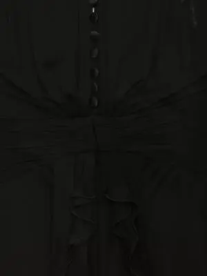 Roberto Cavalli Draped Jersey Midi Dress
