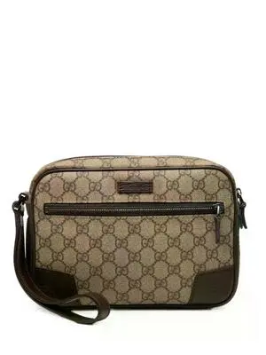 Gucci 2000-2015 Gg Supreme Web Clutch Bag - Neutrals