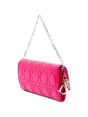 Dior Lambskin Cannage Lady Wallet On Chain Handbag