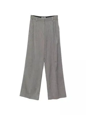 Maje Tailored Herringbone Trousers With Strass Embellishment
