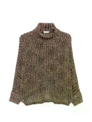 PANICALE Sequin-embellished Roll Neck Sweater