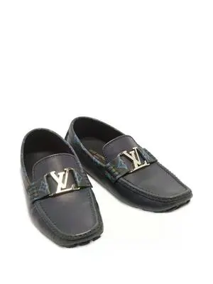 LOUIS VUITTON Monte Carlo Logo Loafers - Blue