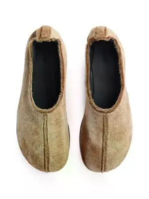 LEMAIRE Natural Pony-style Leather Sock Slip-ons - Neutrals