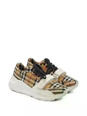 Burberry Regis House Check Sneakers - Neutrals