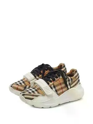 Burberry Regis House Check Sneakers - Neutrals