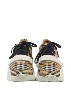 Burberry Regis House Check Sneakers - Neutrals