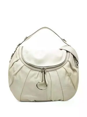 Gucci 2000-2015 Calfskin Icon Bit Satchel - White