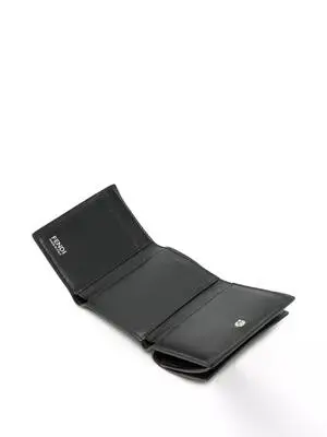 Fendi Ff Logo Crinkled Leather Wallet