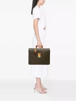 LOUIS VUITTON 1983 Monogram Serviette Fermoir Business Bag