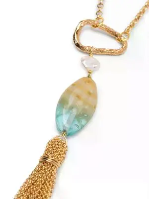 FORTE_FORTE Glass-bead Tassel Necklace