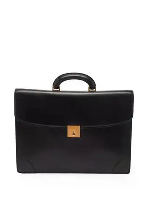 VALEXTRA Three-gusset Key-lock Briefcase - Black