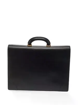 VALEXTRA Three-gusset Key-lock Briefcase