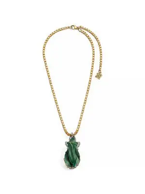 Stella Jean Crystal Embellished Pineapple Pendant Necklace