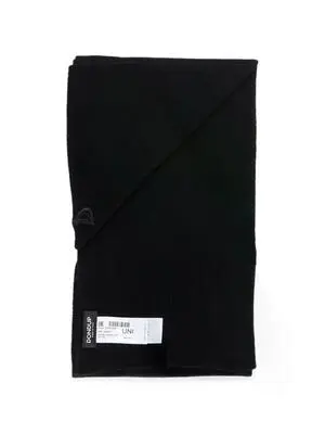 DONDUP Logo-patch Ribbed Scarf - Black