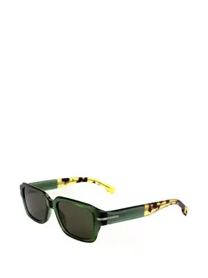 BOSS Tortoiseshell-effect Square-frame Sunglasses - Green