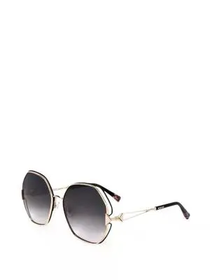Missoni Geometric Frame Sunglasses - Gold