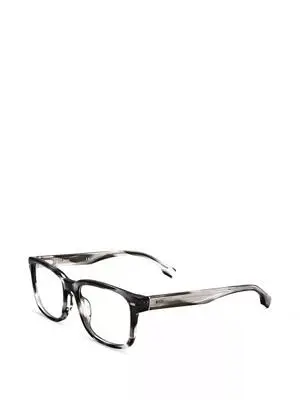 BOSS Striped Square-frame Glasses - Grey