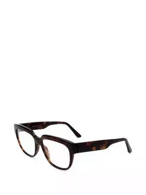 Marni Tortoiseshell-effect Square-frame Glasses - Brown