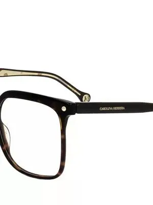 Carolina Herrera Tortoiseshell-effect Square-frame Glasses