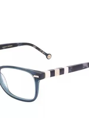 Carolina Herrera Stripe-detail Rectangle-frame Glasses