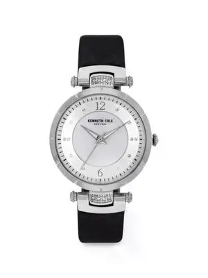 KENNETH COLE Crystal-embellished 34mm Watch - Silver